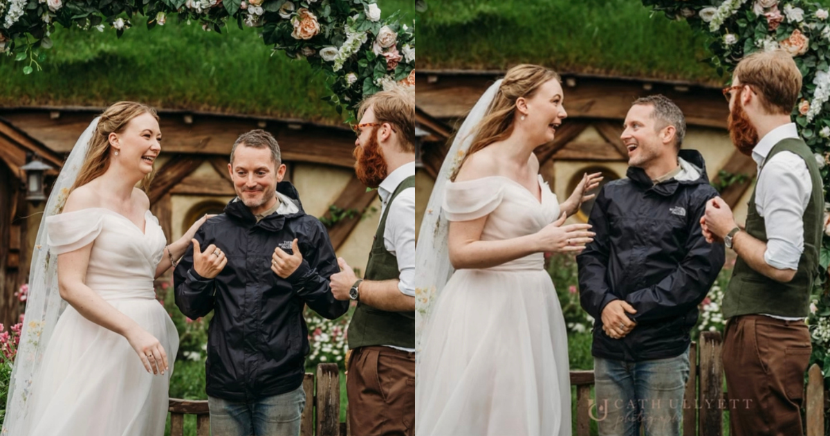 Elijah Wood crashes 'Lord of the rings'-themed wedding at the Shire ...