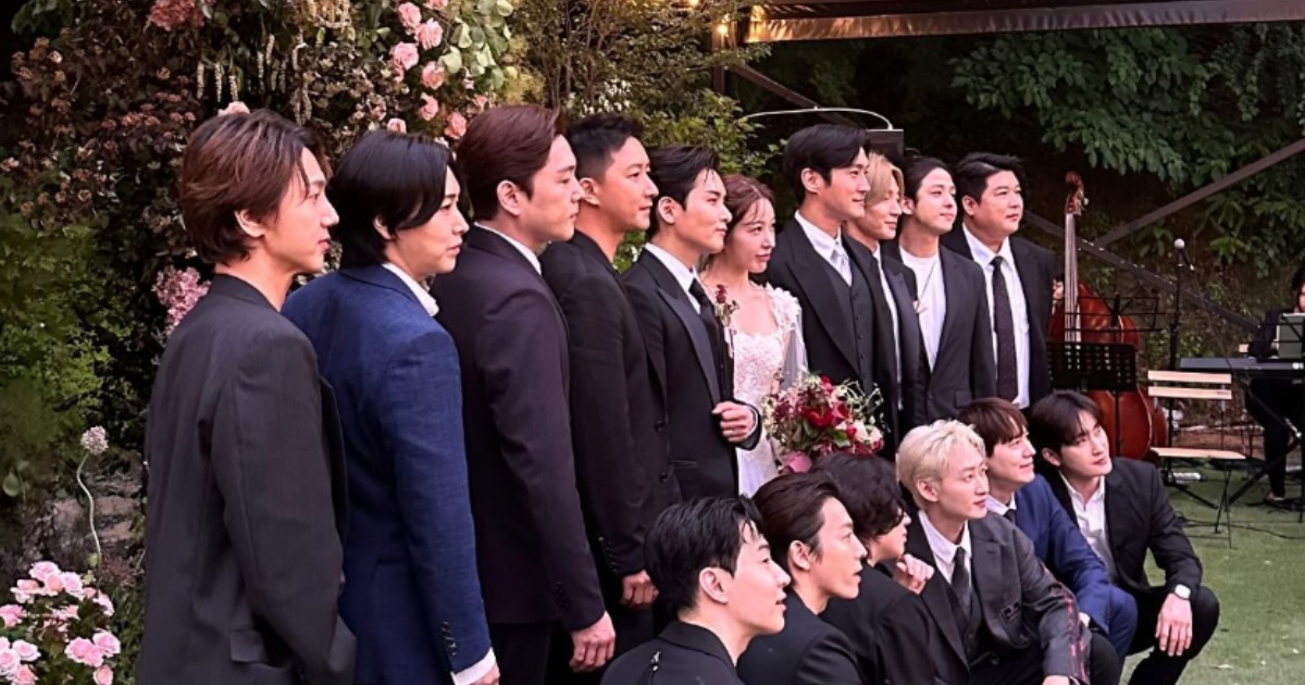 All Super Junior members reunite at Kim Ryeowook's wedding with TAHITI ...