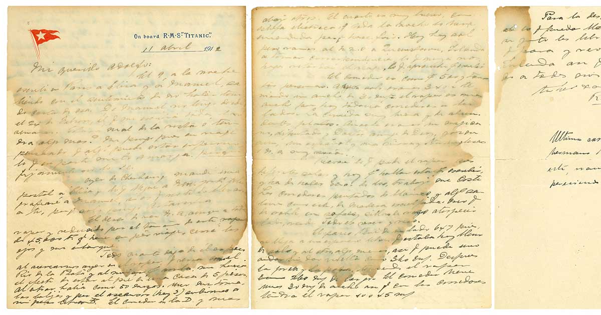 Titanic passenger's letter to be auctioned in Uruguay • PhilSTAR Life