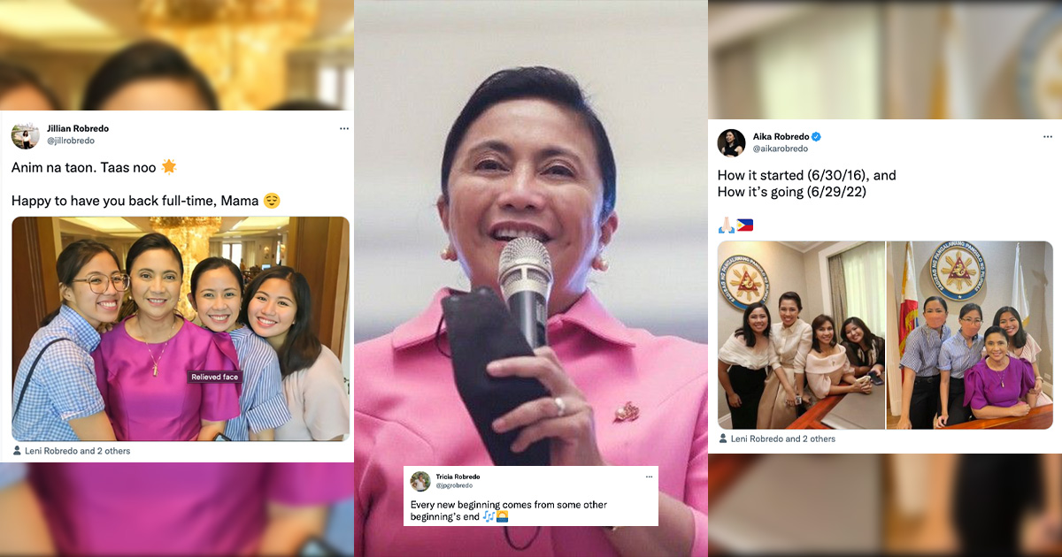 'Taas noo': Leni Robredo gets emotional send-off from daughters ...