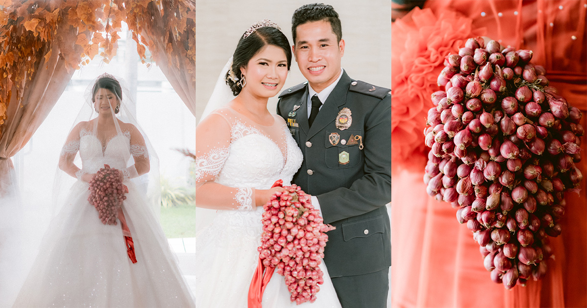 'The luxury bouquet': Bride walks down the aisle with onions in hand in ...