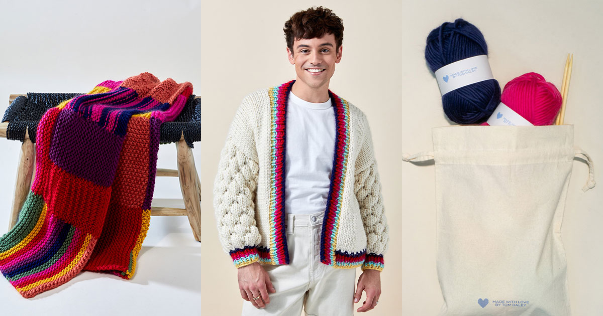 Made with love: Tom Daley launches kits for knitting beginners ...