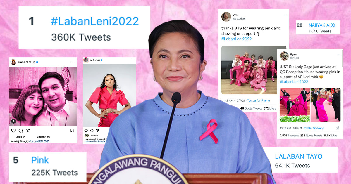 'On Thursday we wear pink': VP Leni Robredo's supporters paint social ...