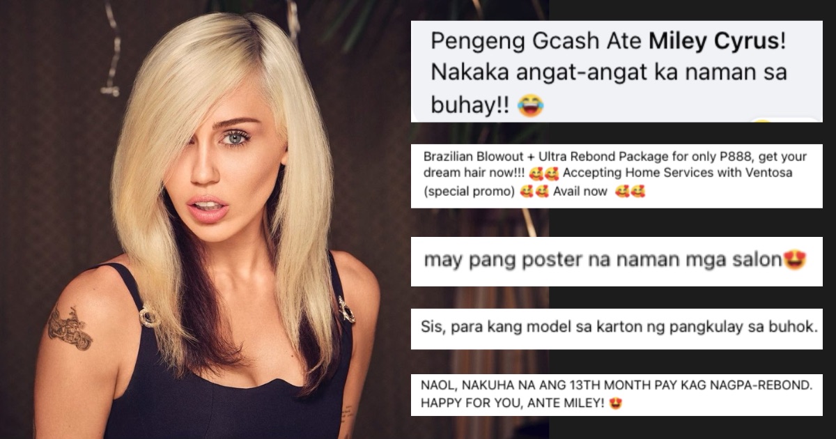VIRAL: Pinoys flood Miley Cyrus’ new profile picture with hilarious ...