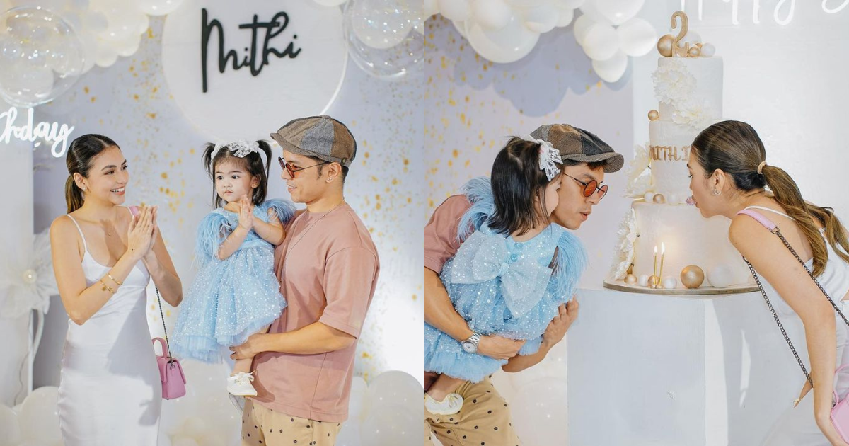 LOOK: Carlo Aquino and Trina Candaza reunite for daughter Mithi’s 2nd ...