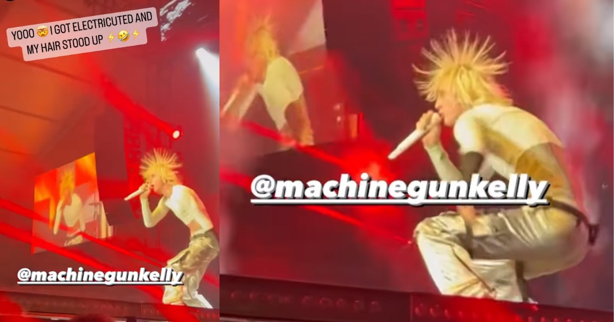 Machine Gun Kelly gets electrocuted during 'shocking' Super Bowl party ...