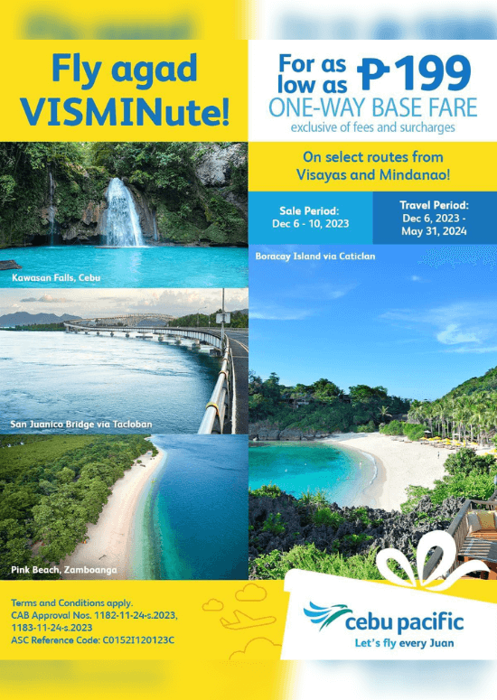Cebu Pacific offers flights for as low as P188 until Dec. 10 • PhilSTAR ...