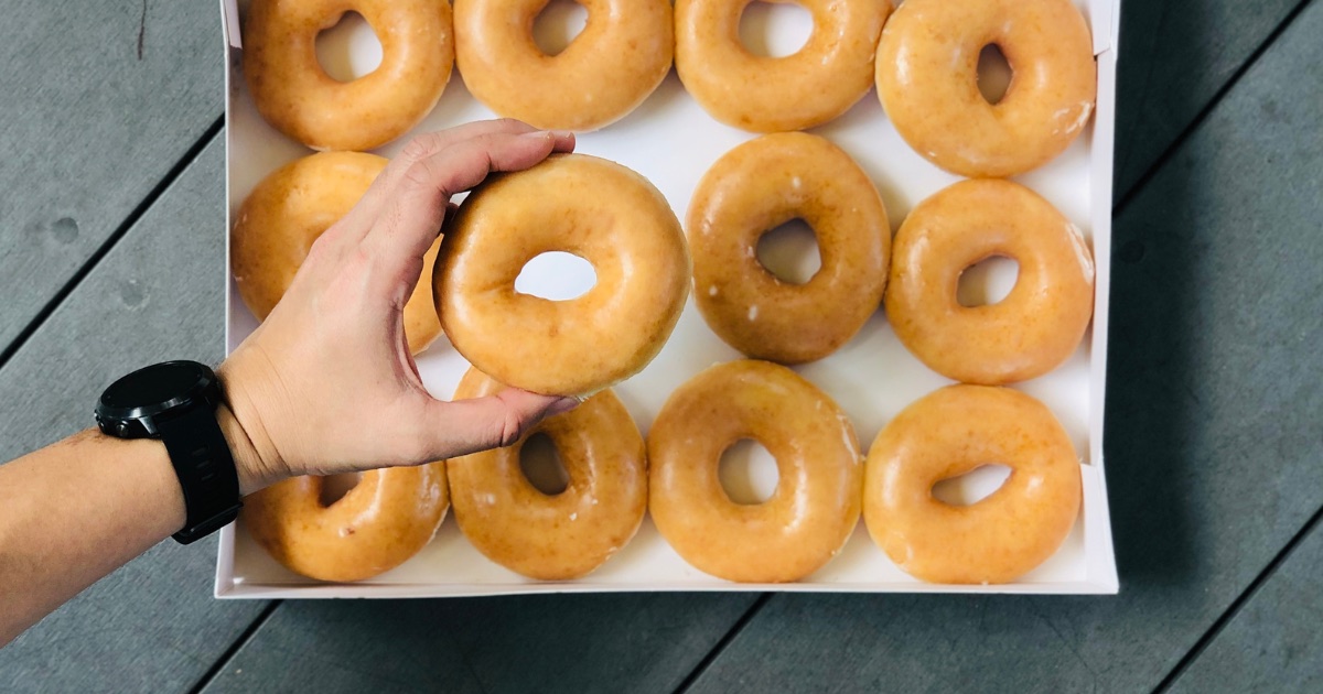 You can enjoy free Krispy Kreme original glazed doughnuts on Oct. 10 ...