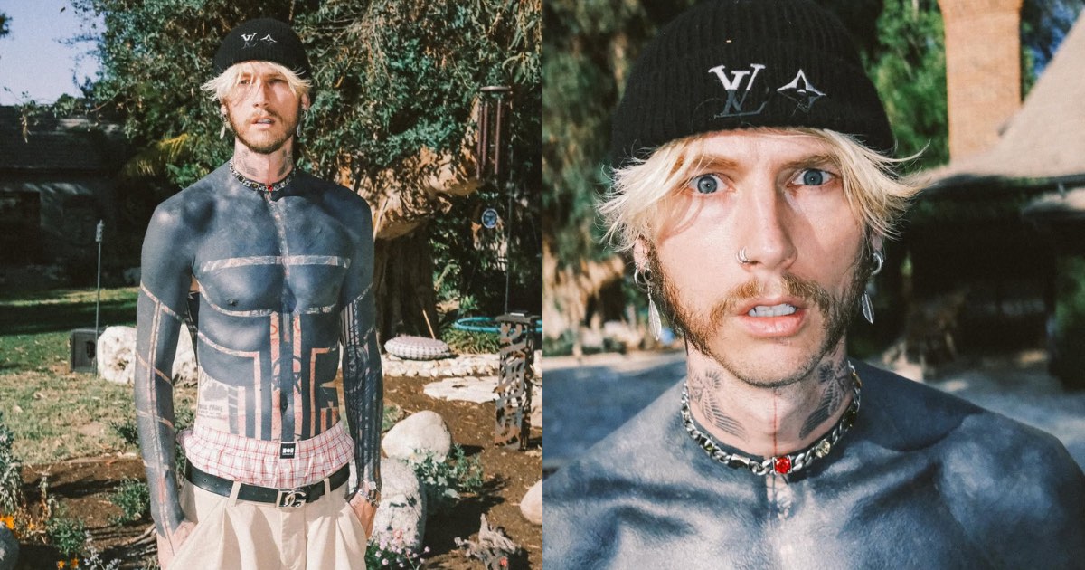 Machine Gun Kelly shares why he got a massive blackout tattoo ...