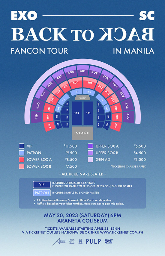 Here are the ticket prices, seat plan for EXO-SC's fancon tour in ...