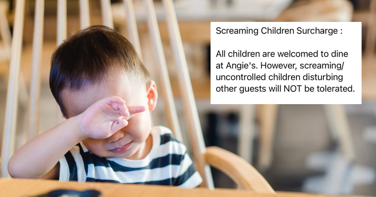 Singaporean restaurant imposes S$10 (P400) 'screaming children ...