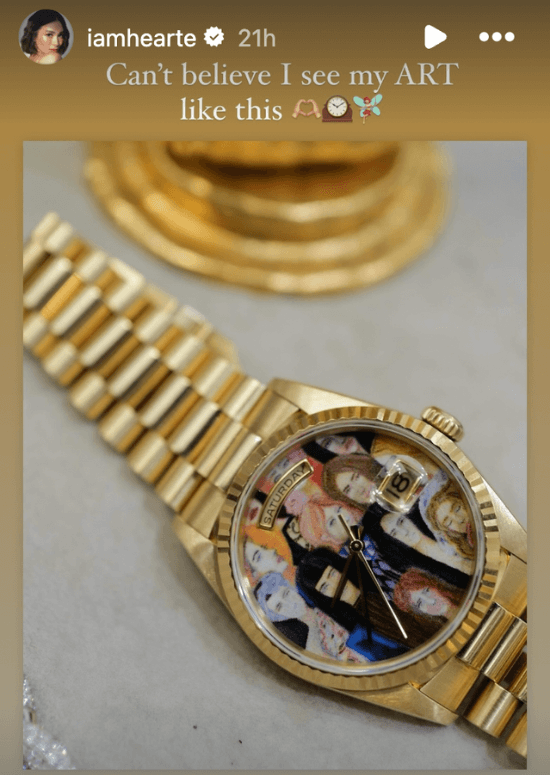 LOOK: Heart Evangelista customized a Rolex watch with her own painting ...