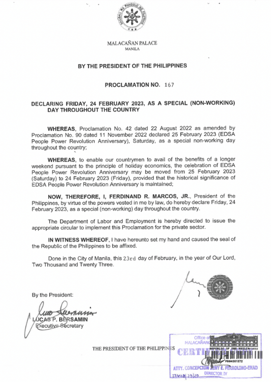 Is February 25 still a holiday? Here's the answer • PhilSTAR Life