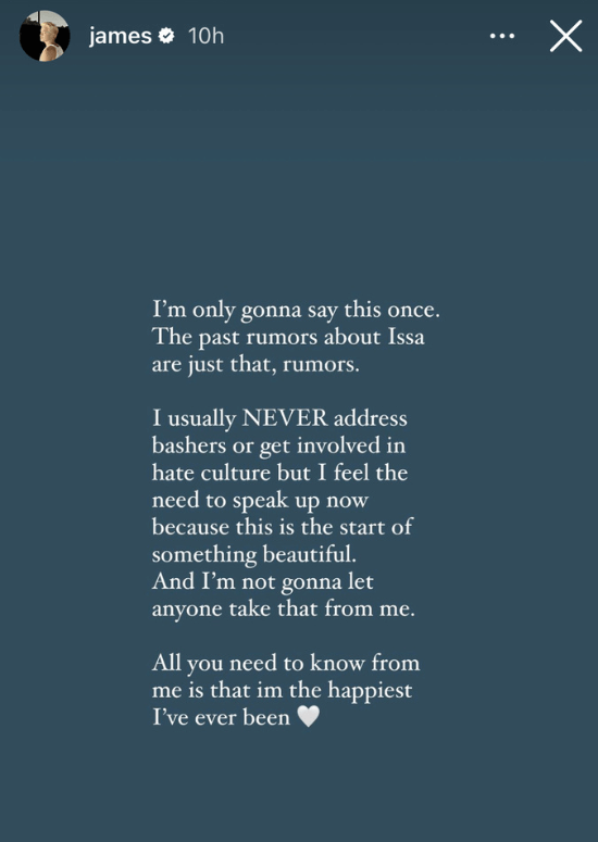 James Reid steps up for Issa Pressman amid cheating rumors, says he's ...