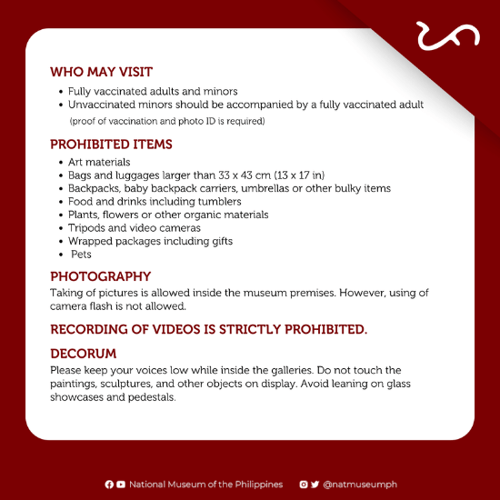 National Museum of the Philippines reminds museum goers to adhere to ...