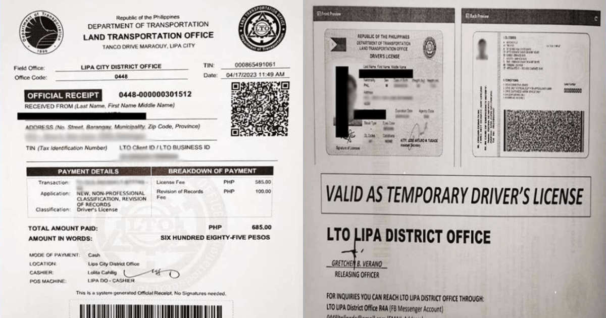 LTO to issue temporary drivers’ licenses on paper due to plastic card ...