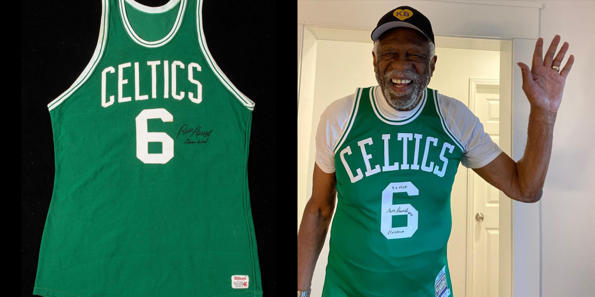 NBA legend Bill Russell jersey fetches $1.1 million at auction ...