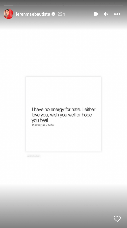 ‘No energy for hate’: Leren Bautista shares cryptic quote after Ricci ...