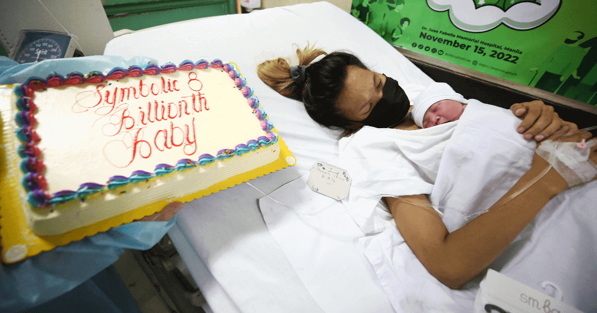 Baby girl symbolizing 8 billionth person in the world born in Manila ...