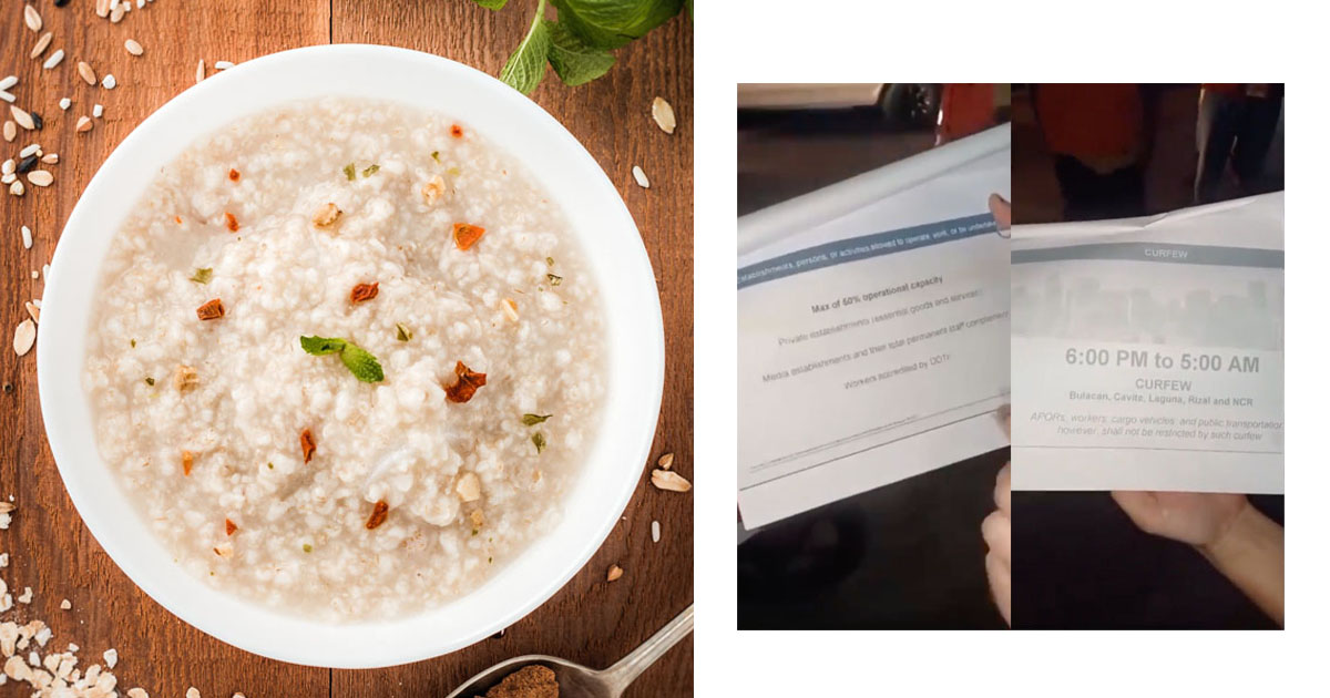 Lugaw is essential—Palace • PhilSTAR Life