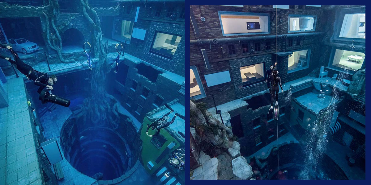 World’s deepest pool opens in Dubai—it’s almost 200 feet deep ...