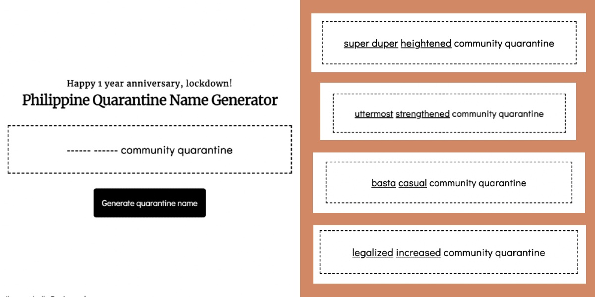 ‘Basta boosted’: This Philippine Quarantine Name Generator is as random ...