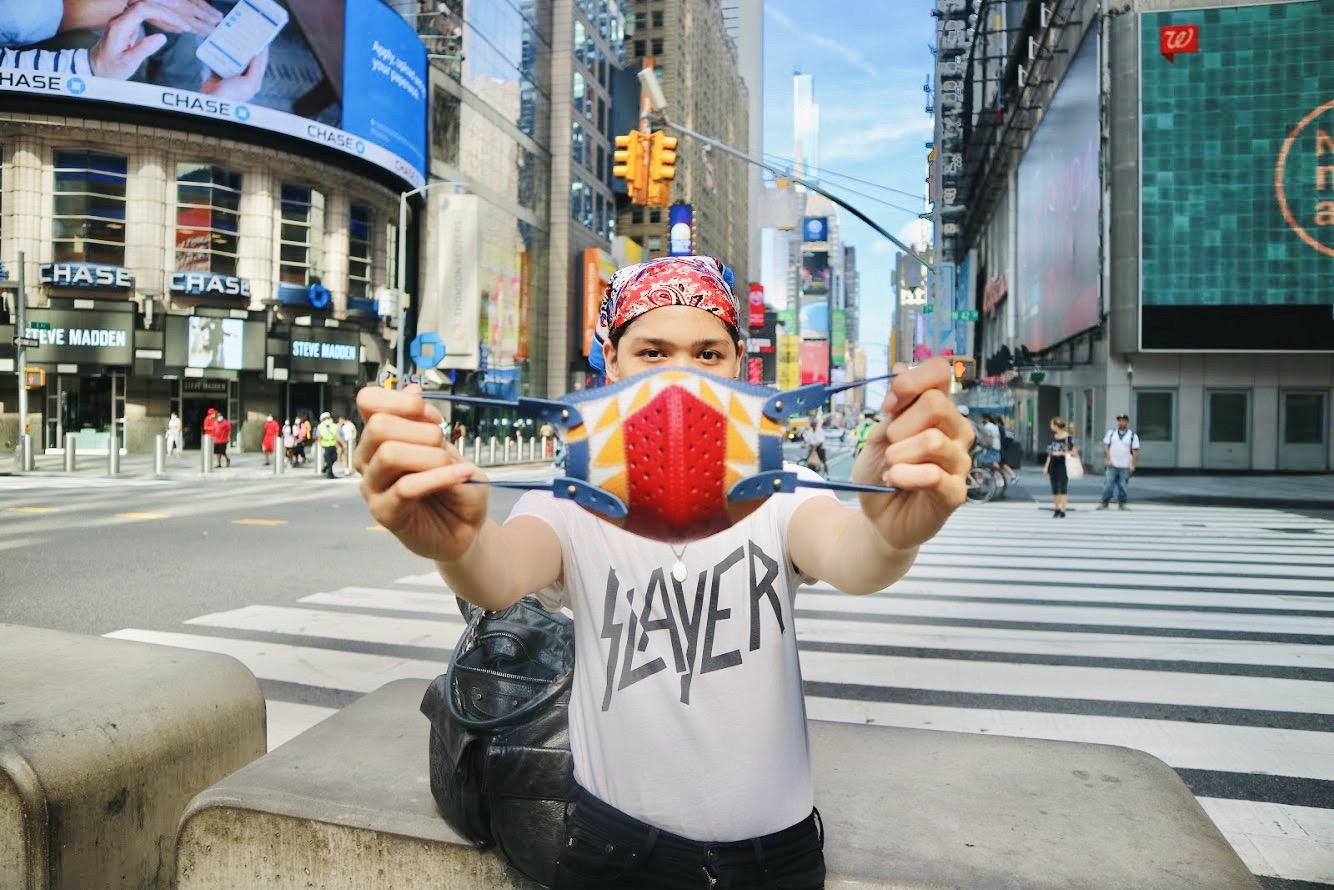 Masked in New York, model Hannah Locsin promotes Filipino design ...