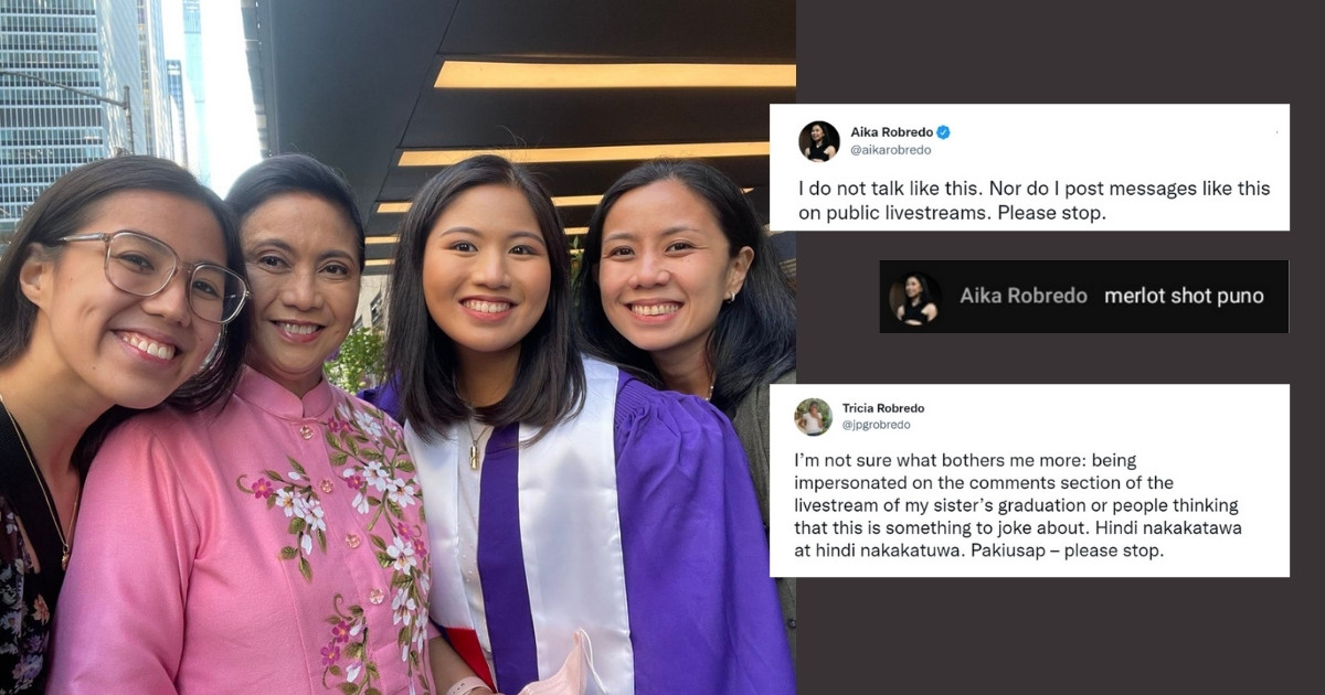 Robredo sisters call out netizens for inappropriate comments on NYU ...