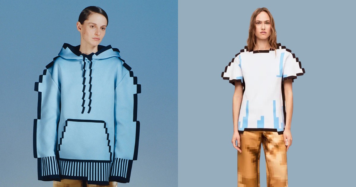 Loewe releases its viral pixelated clothing in stores with price tags ...