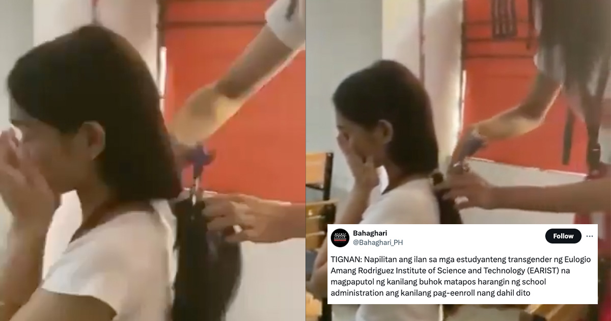 EARIST admin slammed as video of trans student forced to get haircut to ...
