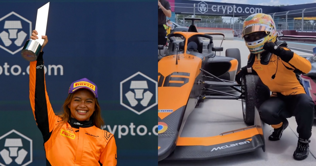 Bianca Bustamante gets debut podium finish at F1 Academy in Miami ...