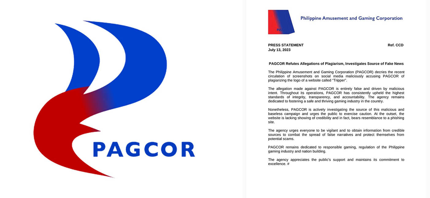 PAGCOR releases statement on allegations of logo plagiarism • PhilSTAR Life