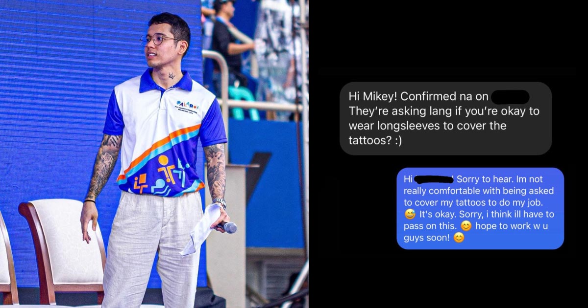 Mikee Reyes questions event organizer's request to cover up tattoos ...
