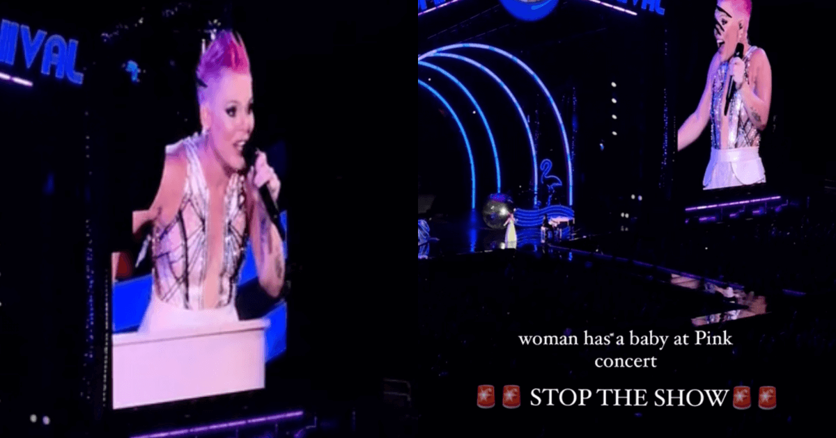 Pink pauses concert after fan in mosh pit goes into labor mid-show ...
