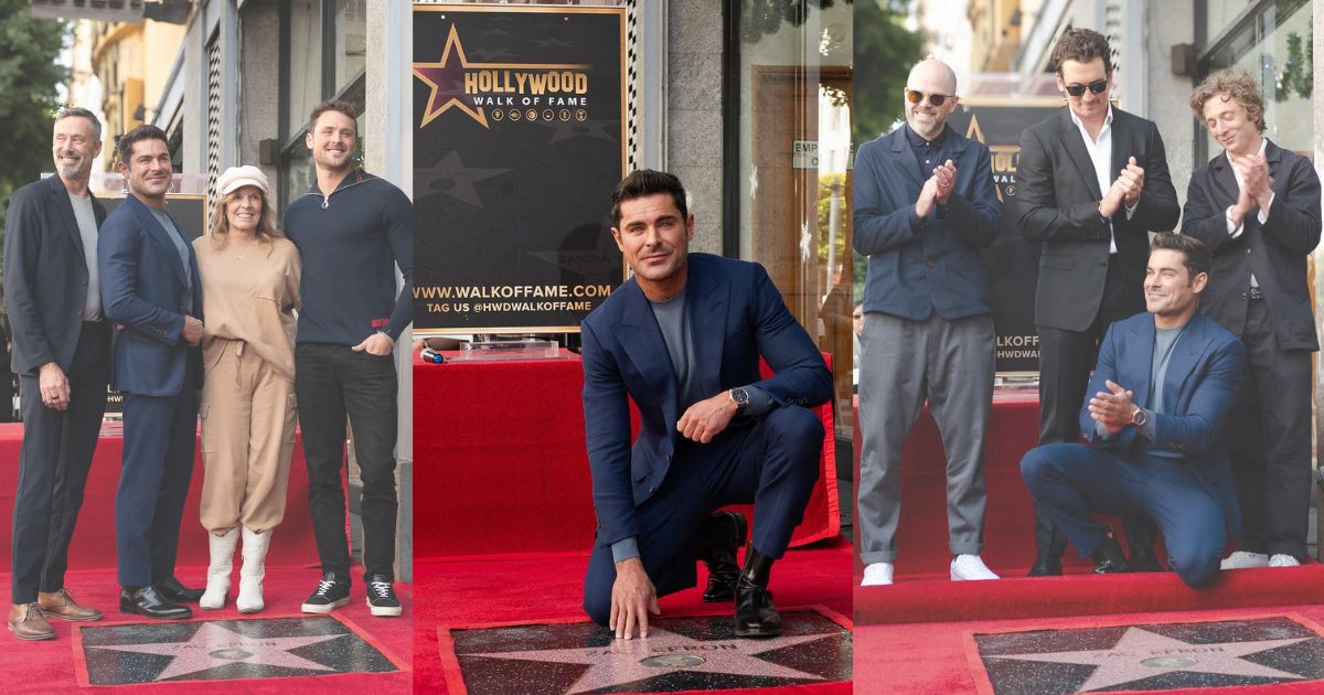 Zac Efron receives star on Hollywood Walk of Fame, pays tribute to ...