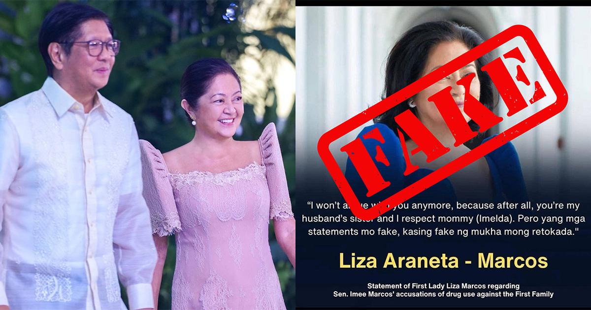 Liza Marcos shuts down fake news amid drug use allegations • PhilSTAR Life