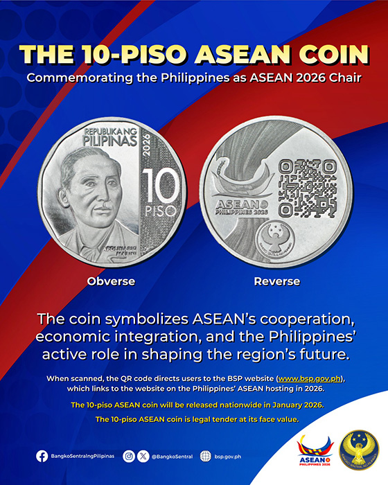 LOOK: BSP reveals new P10 ASEAN coin with QR code • PhilSTAR Life