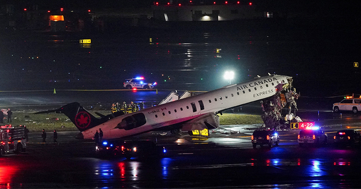 Air Canada jet hits fire truck upon landing, closing New York's ...