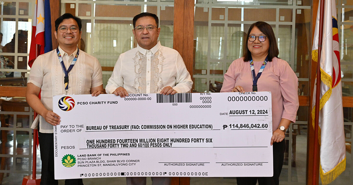 PCSO donates P114-M to CHED for promotion of Filipino language, history ...