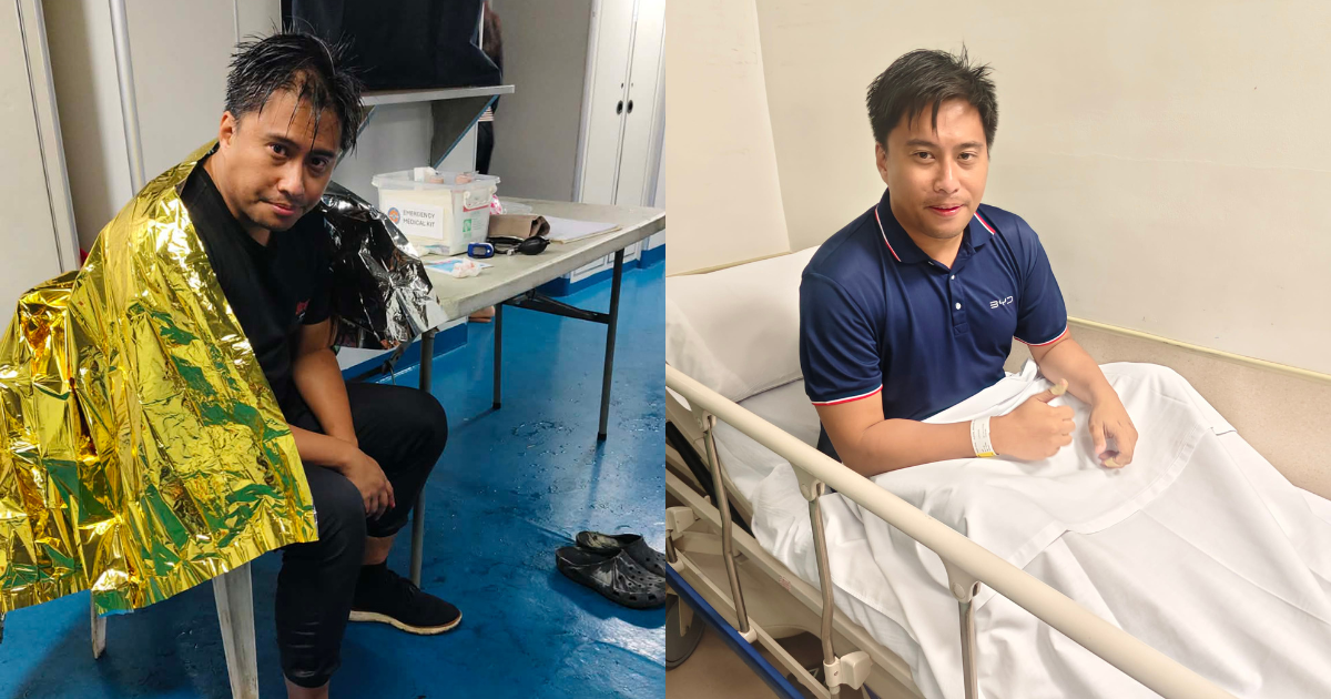 Reporter Bam Alegre survives after falling from ship while on news ...