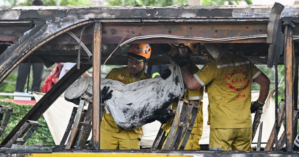 Thailand school bus fire: Driver arrested, bus company to be ...