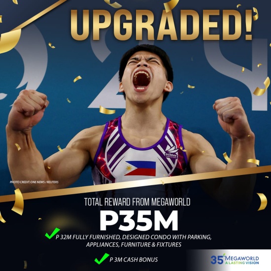 Millions of pesos, three-bedroom condo, and more: Carlos Yulo's prizes ...