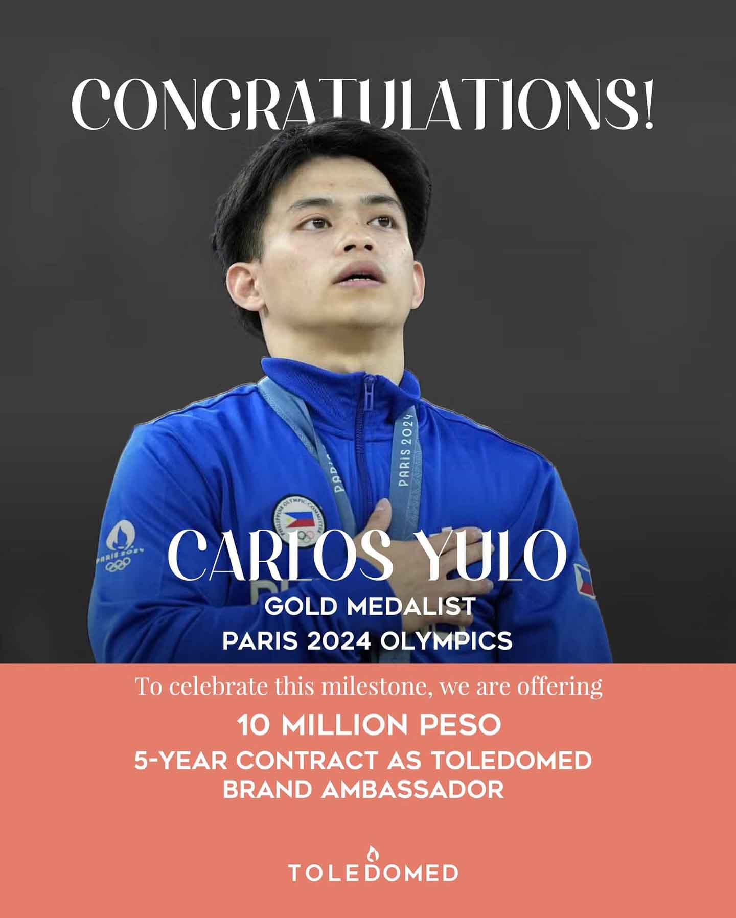 Millions of pesos, three-bedroom condo, and more: Carlos Yulo's prizes ...