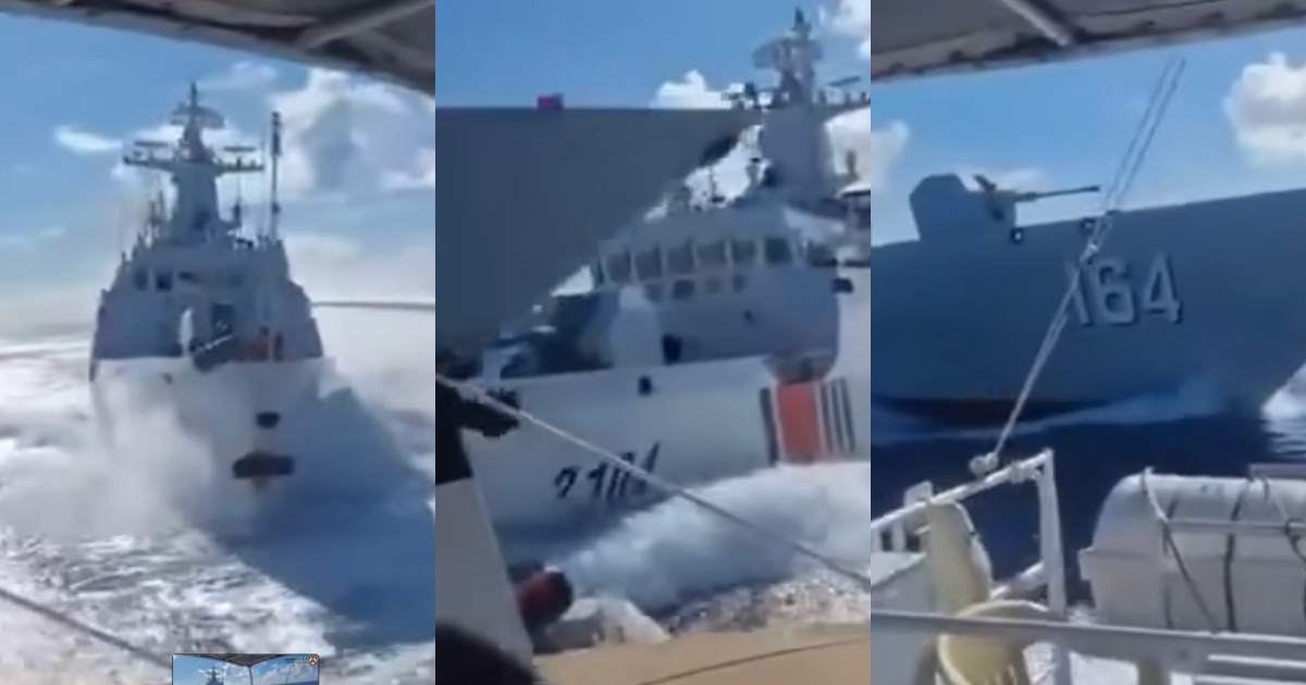 WATCH: Chinese ships collide while chasing Philippine patrol boat in ...