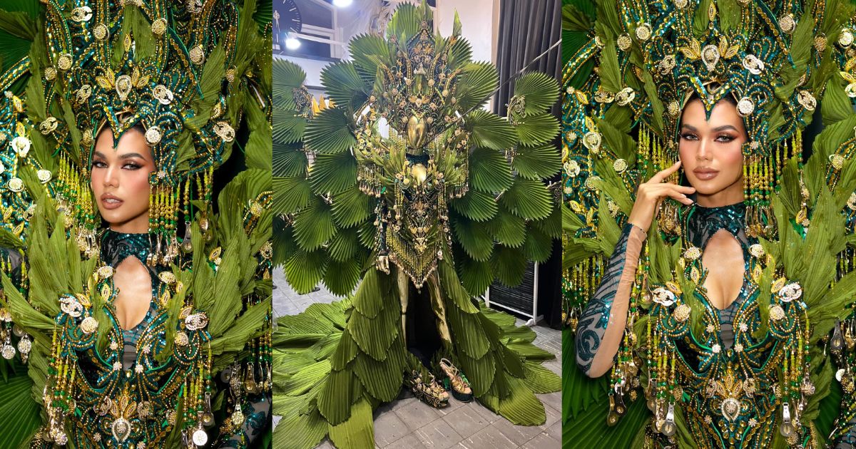 LOOK: CJ Opiaza stuns in Anahaw ensemble in Miss Grand International ...