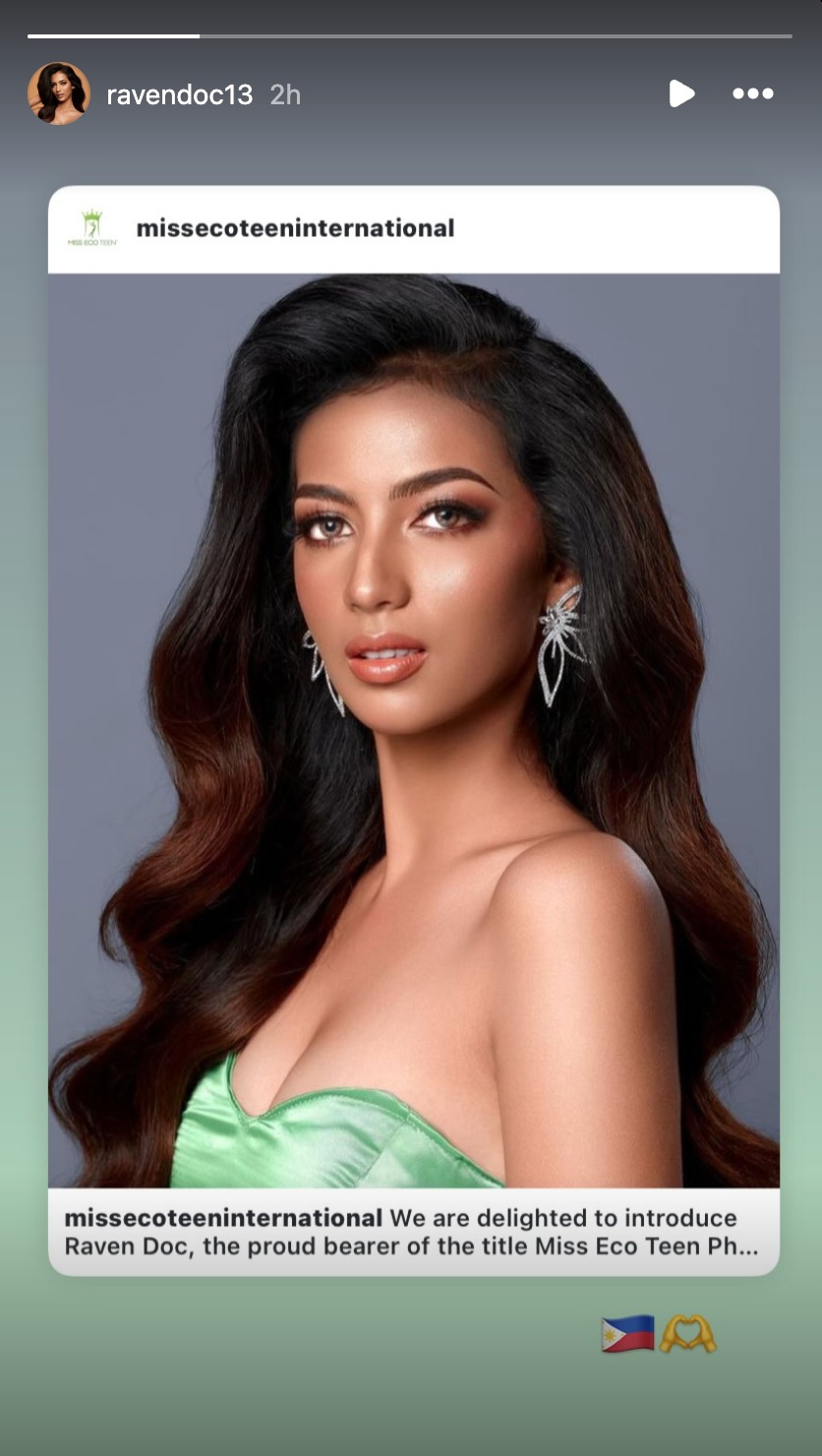 Raven Doctor chosen to represent PH at Miss Eco Teen in Egypt ...