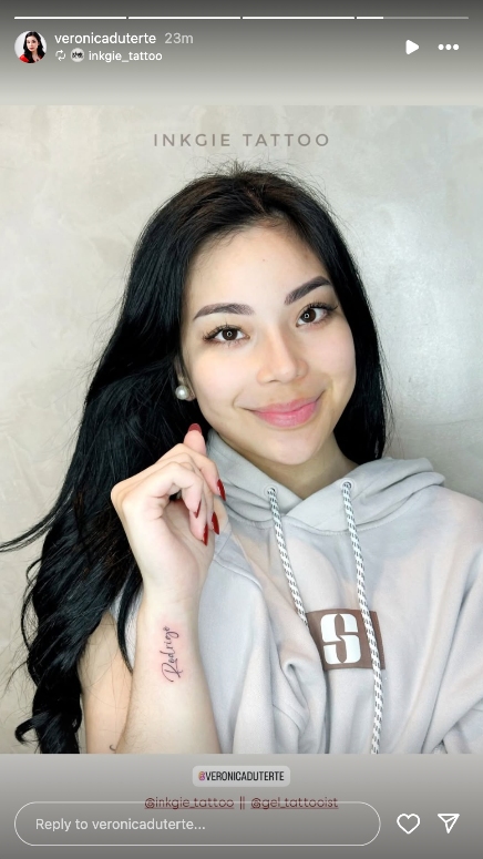 Kitty Duterte gets tattoo of father Rodrigo's name on her wrist ...