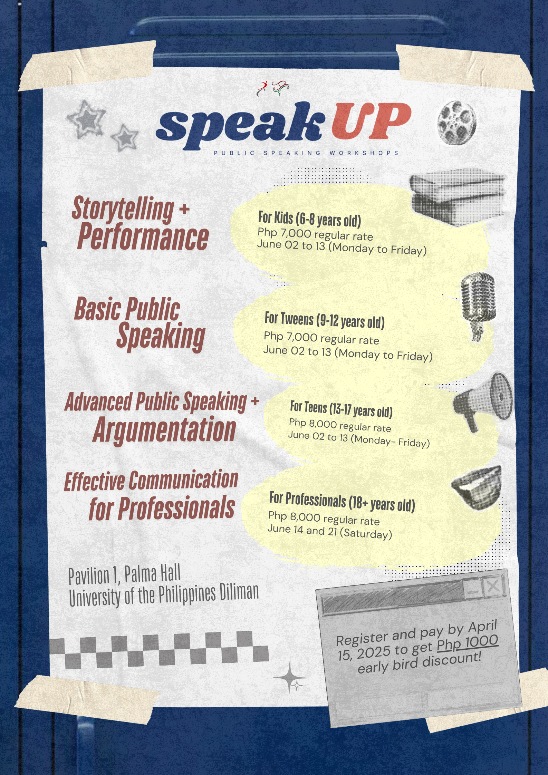 Want to hone your speaking skills? UP Diliman to hold speech workshops ...