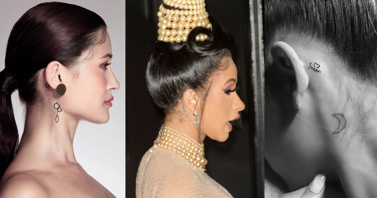 Subtle ink: Behind-the-ear tattoo ideas from celebrities • PhilSTAR Life