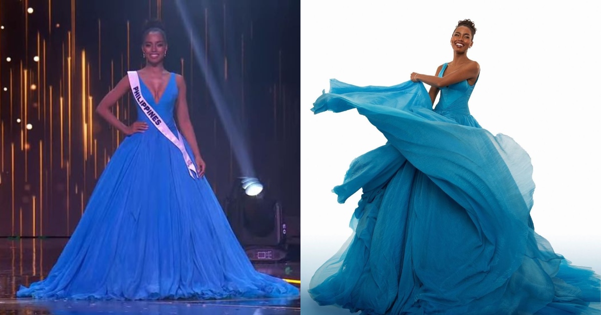 Chelsea Manalo's elegant blue evening gown steals the show at Miss ...